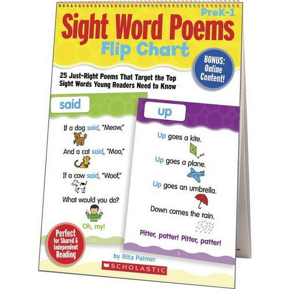 Scholastic Sight Word Poems Flip Chart - Theme/Subject: Fun - Skill ...
