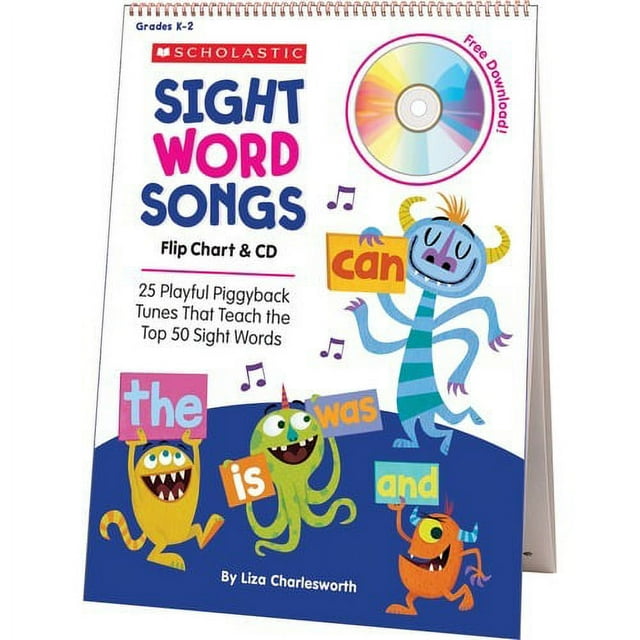 Scholastic Sight Word Songs Flip Chart & CD Theme/Subject: Learning ...