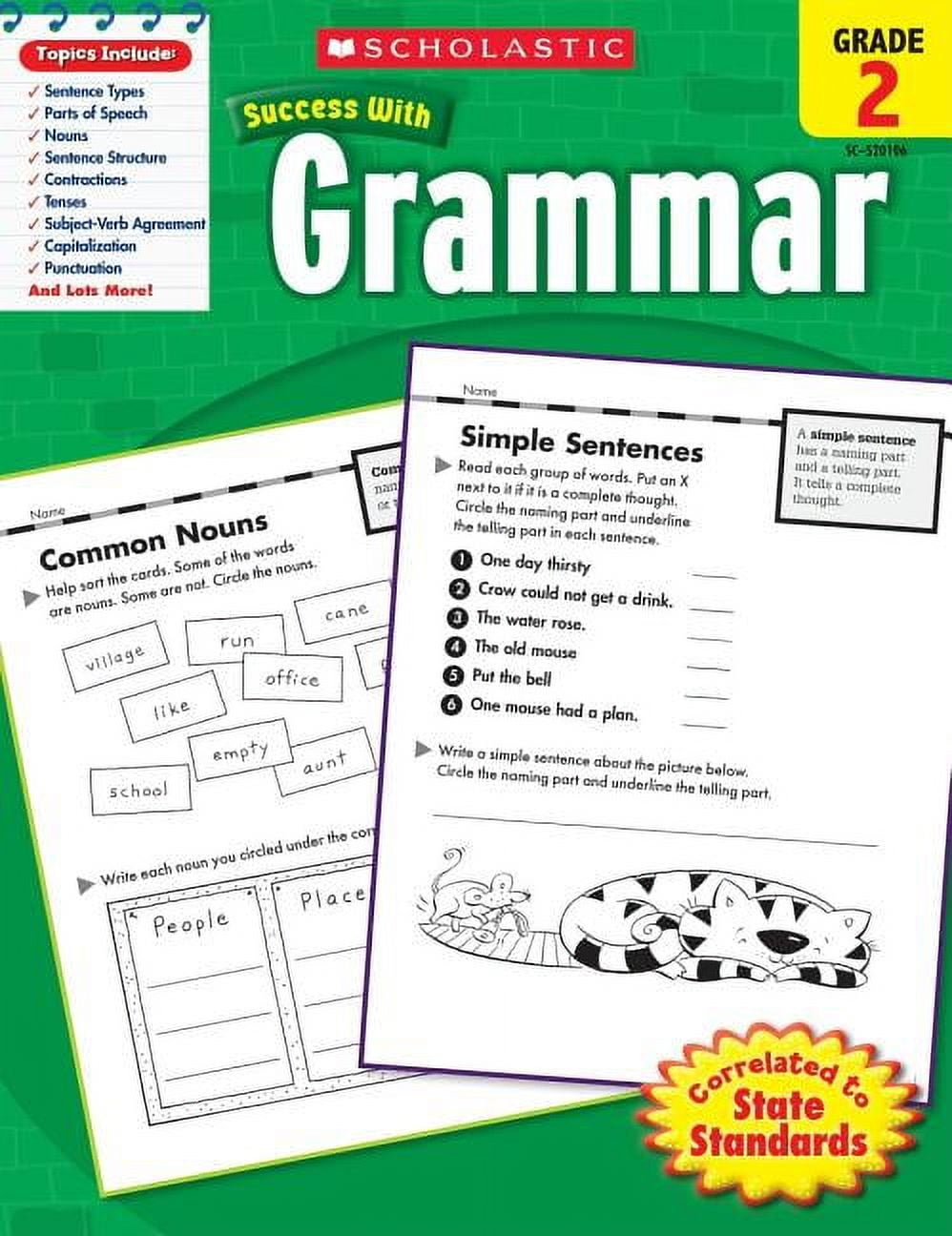 Scholastic Success with Grammar: Grade 2 Workbook (Paperback) - Walmart.com