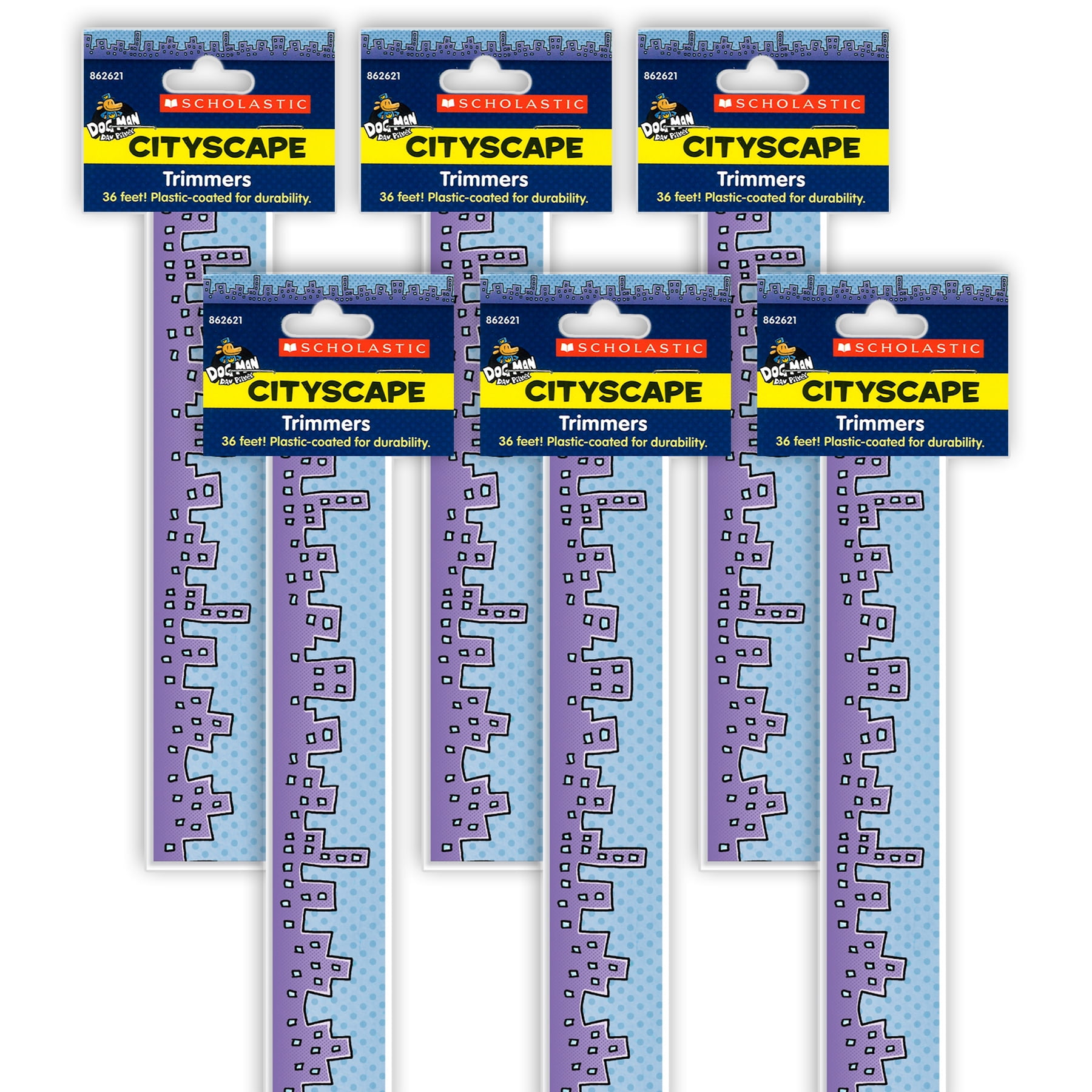 Scholastic Teacher Resources Dog Man Cityscape Trimmer, 72 Pieces ...