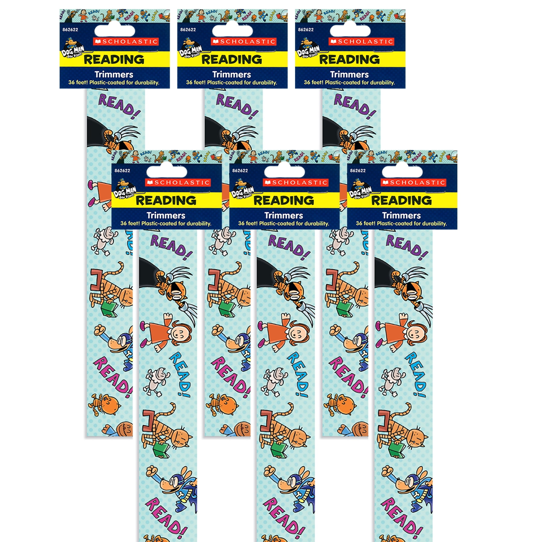 Scholastic Teacher Resources Dog Man Reading Trimmer, 72 Pieces ...