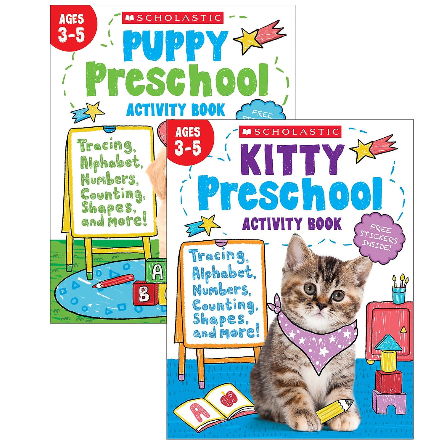 Scholastic Teacher Resources Puppy & Kitty Activity Book 2/Set SC ...