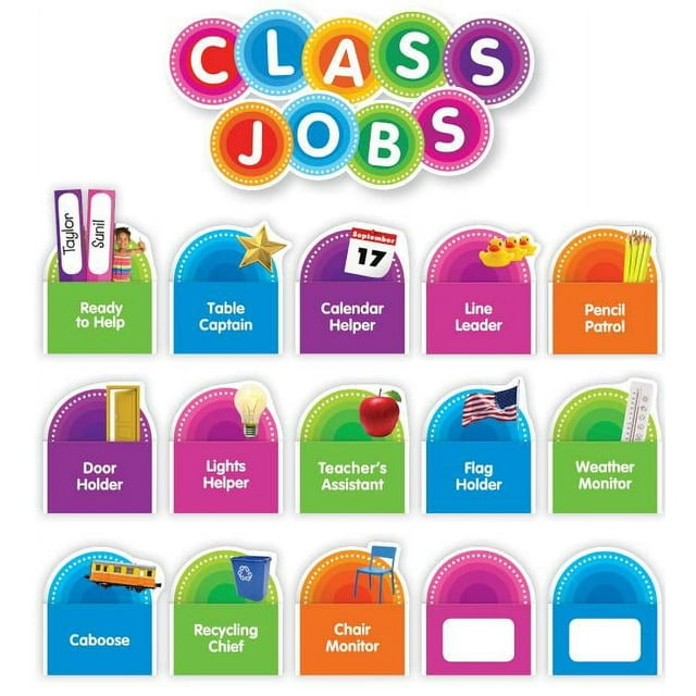 Scholastic Teaching Solutions Color Your Classroom: Class Jobs Bulletin ...