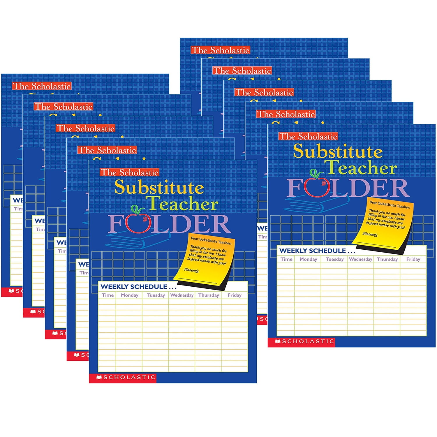 Scholastic Teaching Solutions Substitute Teacher Folder, Pack of 10 ...