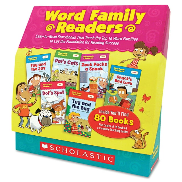 Scholastic Word Family Readers Set, 80 Books/16 Pages and Teaching ...
