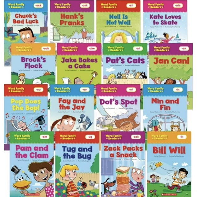 Scholastic Word Family Tales Set : 16 word families phonic readers ...