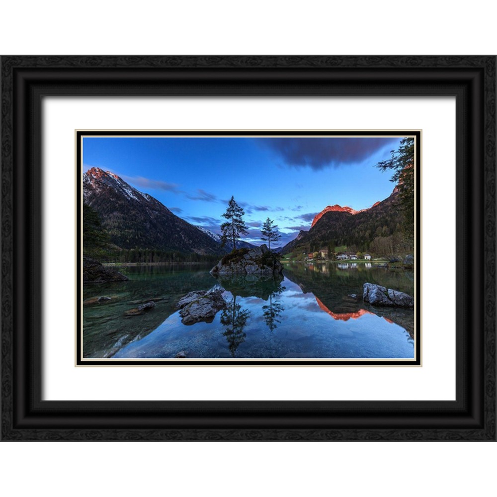 Scholz, Markus 24x17 Black Ornate Wood Framed with Double Matting ...