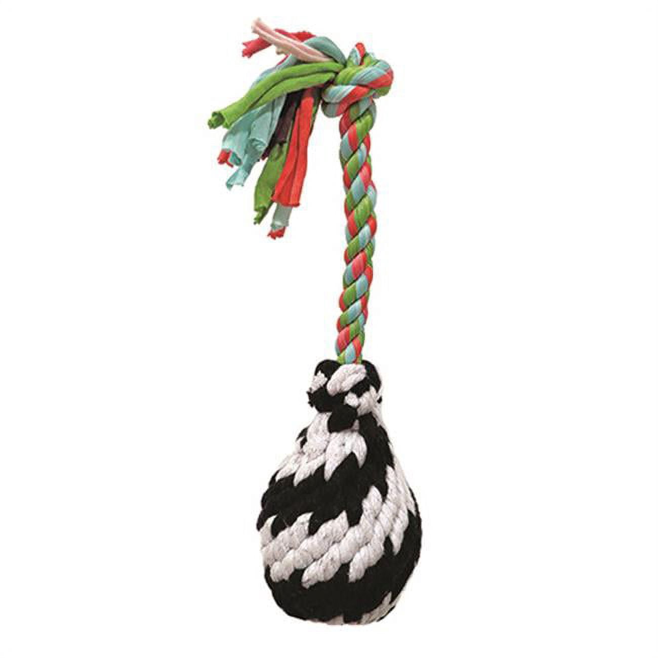 Schoochie Pet 520 Small Super Squeak Rope Roll Ball Plush Dog Toy, 9 in ...