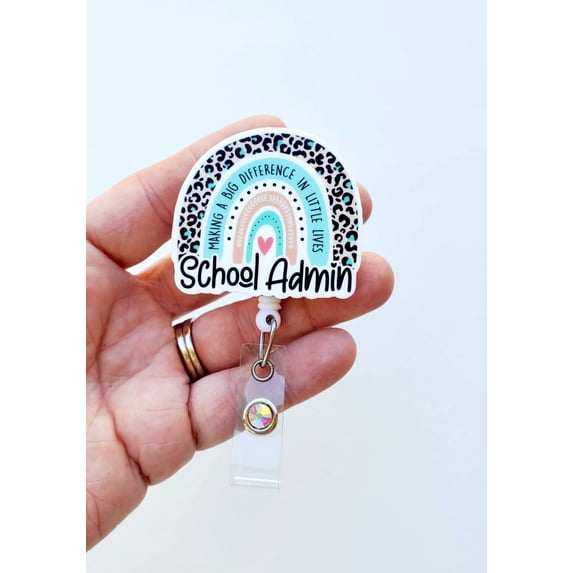 School Admin Badge Reel | Admin Badge Reel | School Admin Gift | School ...