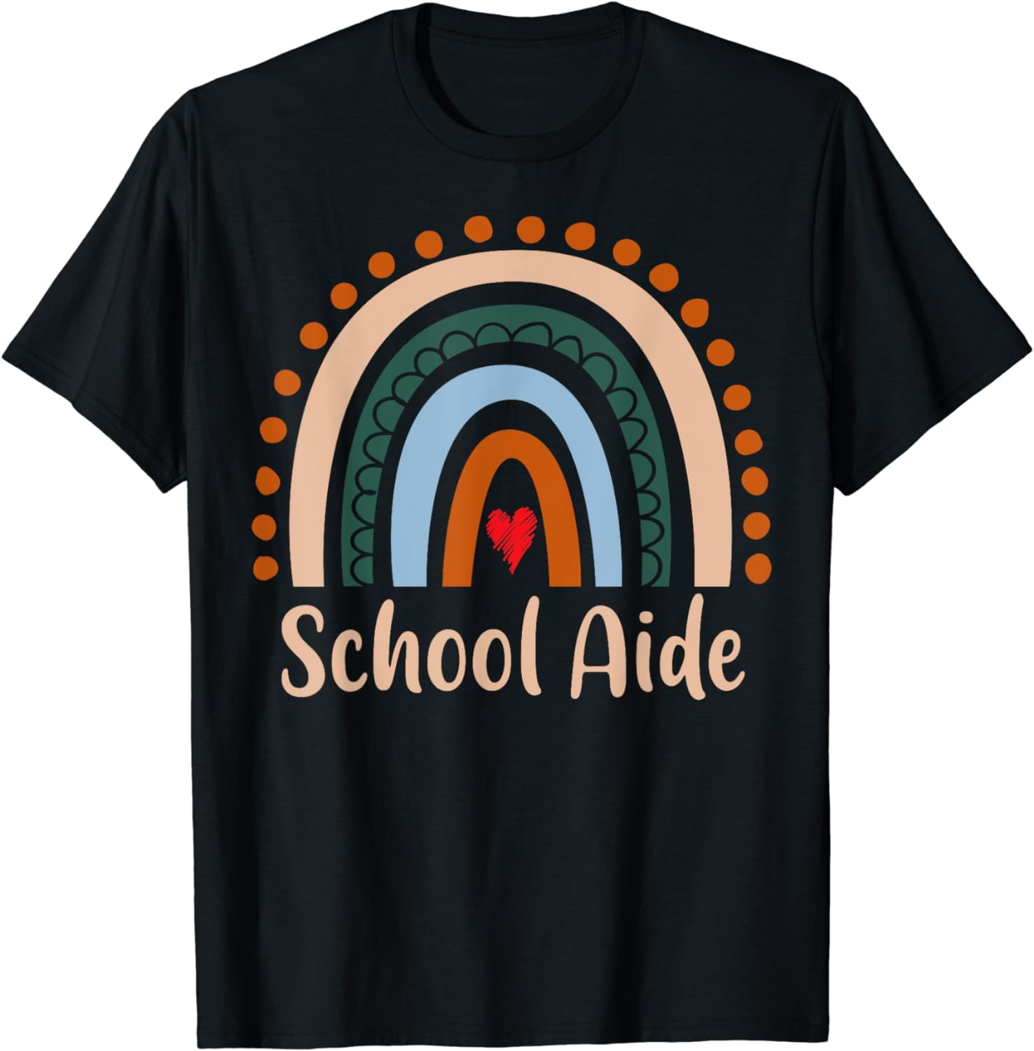 School Aide Boho Rainbow Back To School Appreciation T-Shirt - Walmart.com