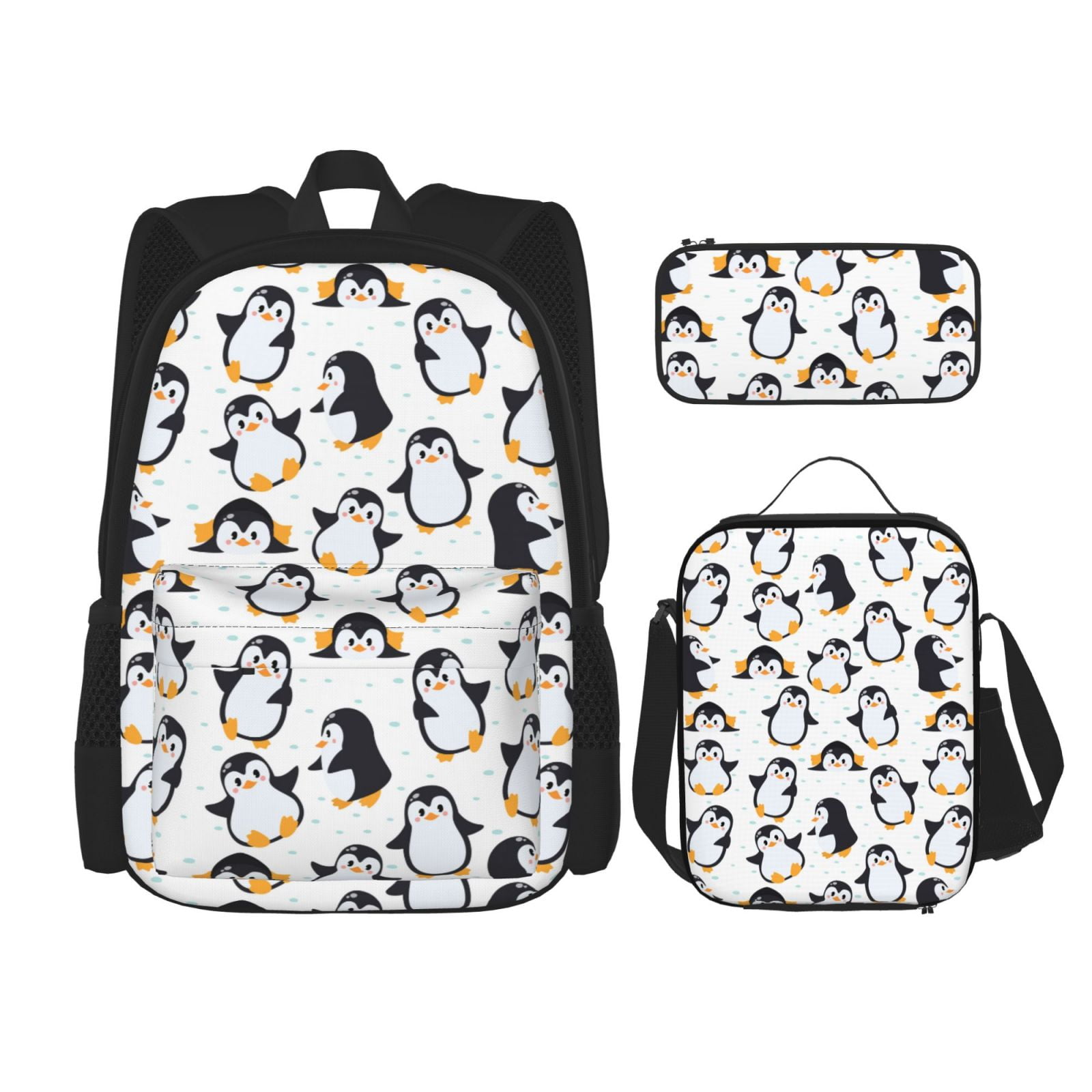 School Backpack - Cute Penguins Backpack for Girls Boys kids, Bookbag ...