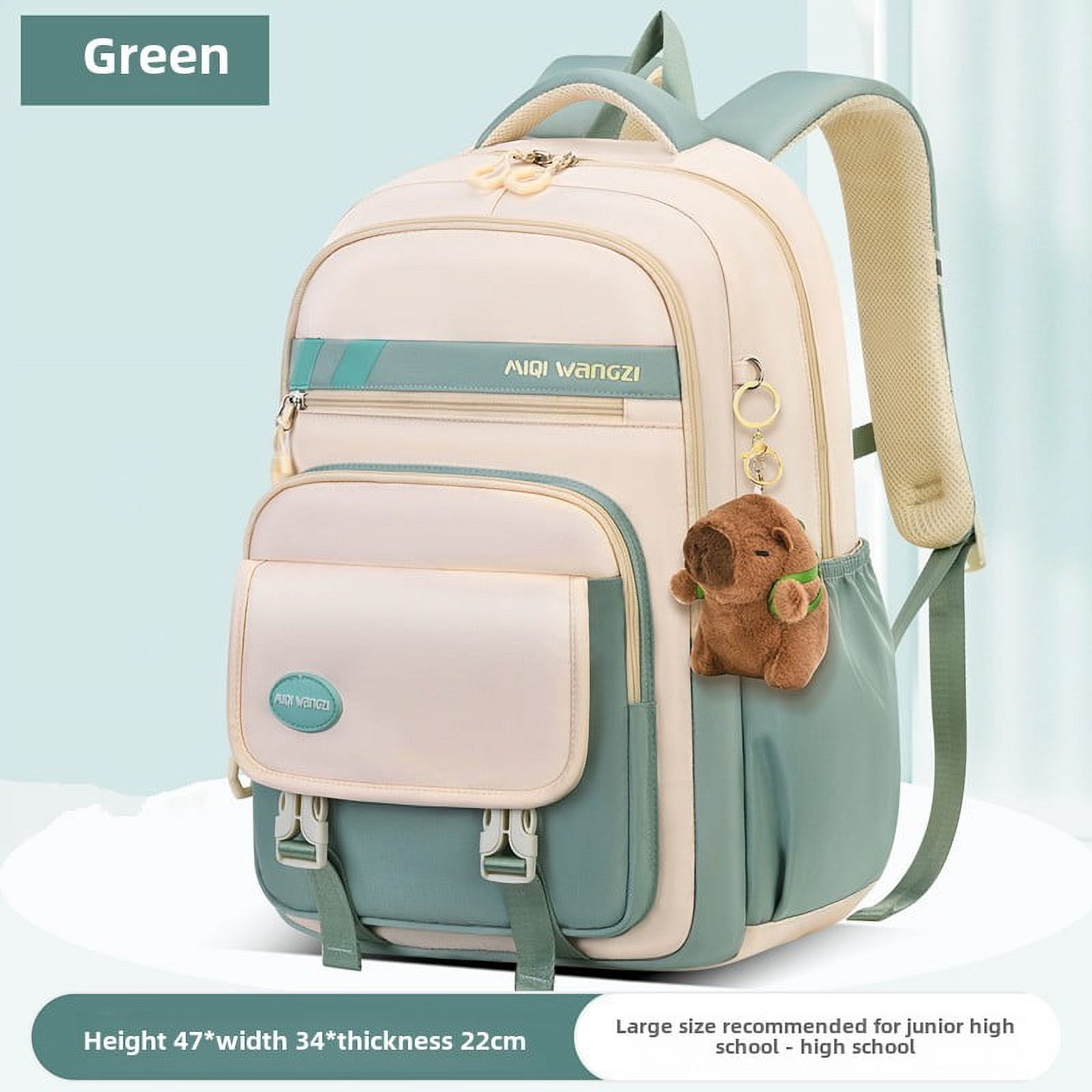 School Backpack With Cartoon Pendant Kawaii Schoolbag Orthopedics ...