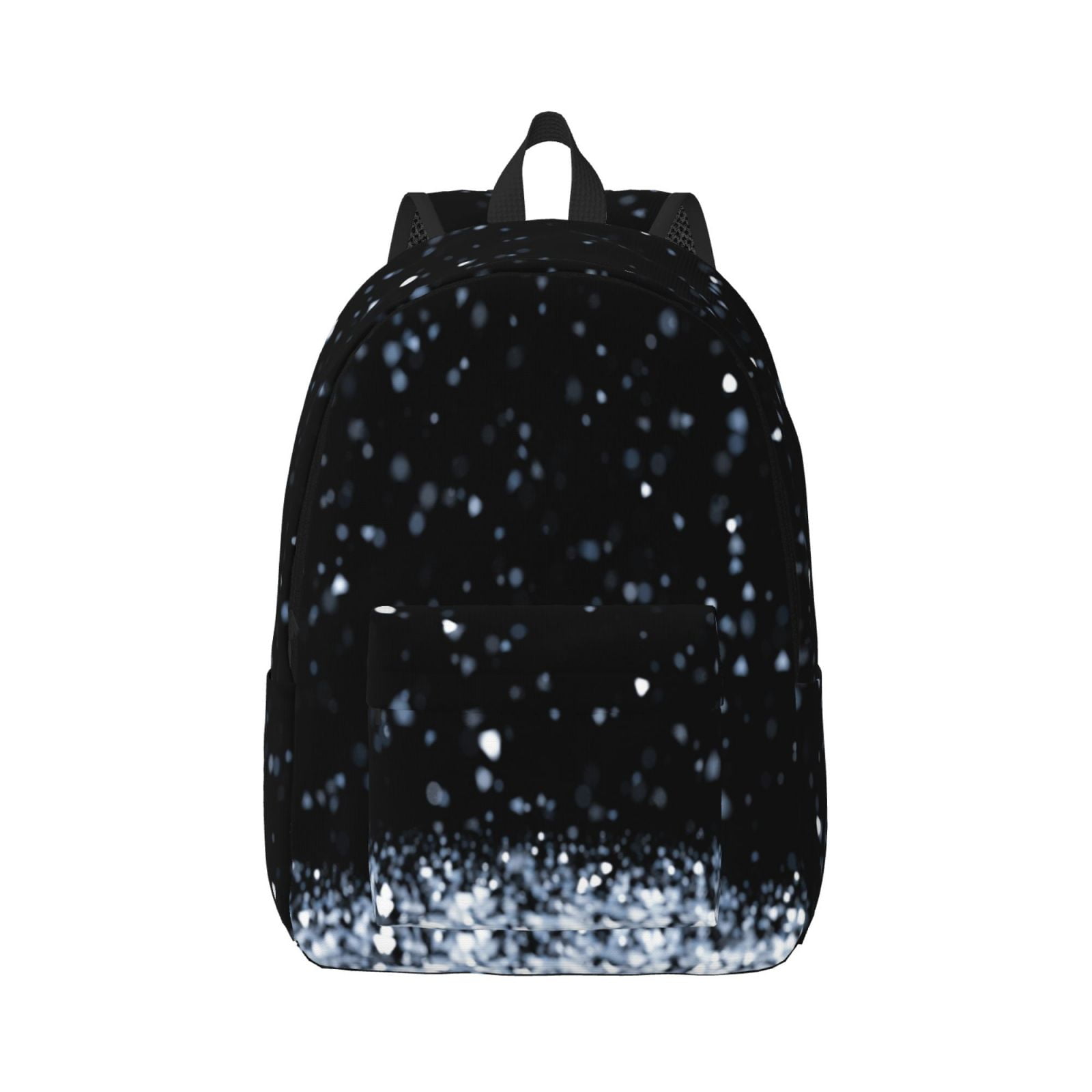 School Backpack for Women/Men - Abstract Glitter Sparkle Black ...