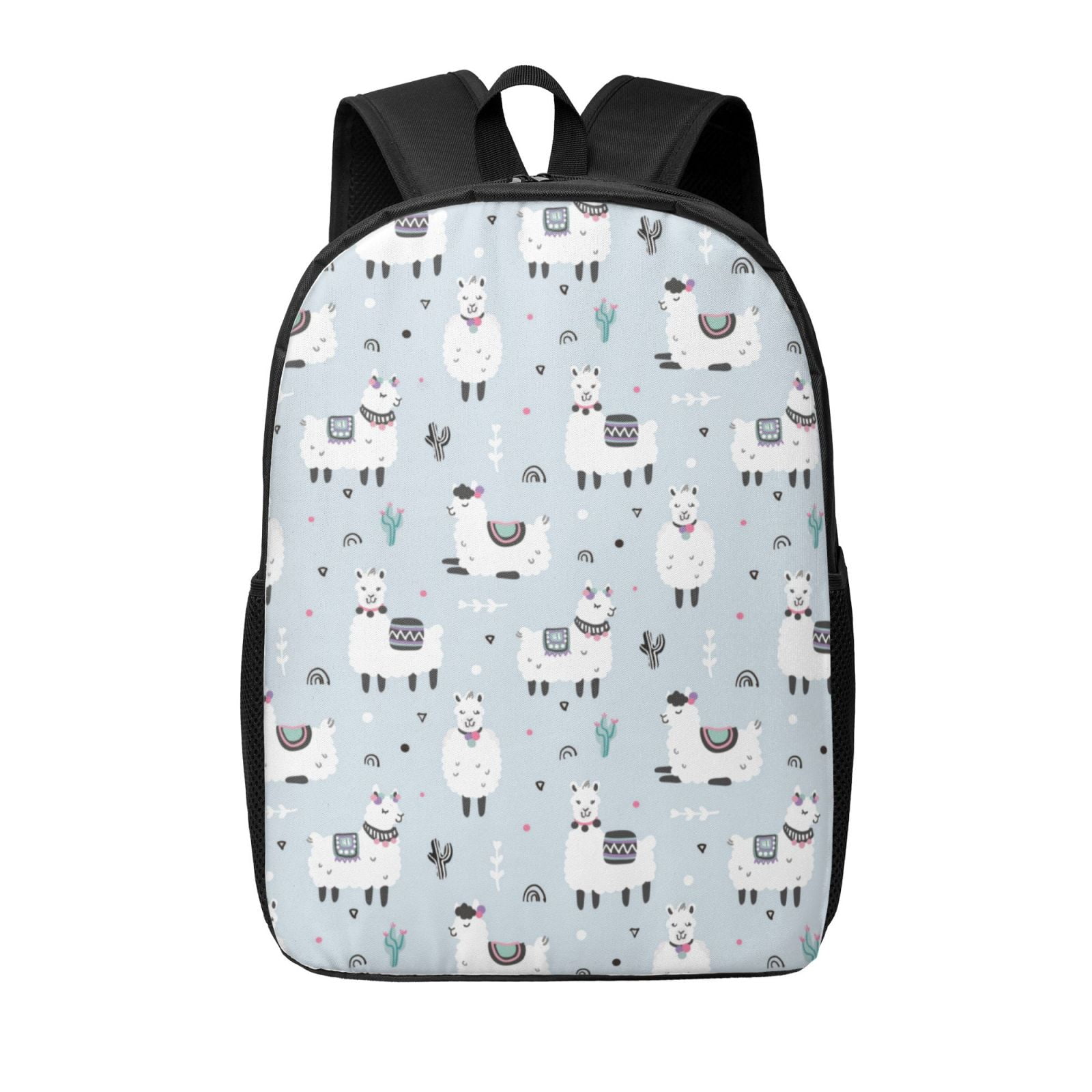 School Backpack for Women/Men - Cartoon Cute Alpacas Cactus Lightweight ...