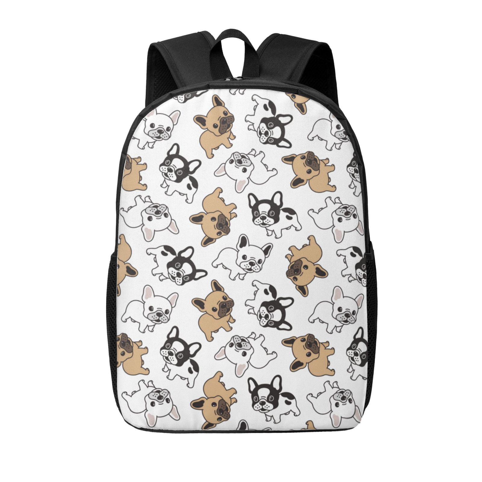 School Backpack for Women/Men - Cartoon Cute French Bulldog_A ...