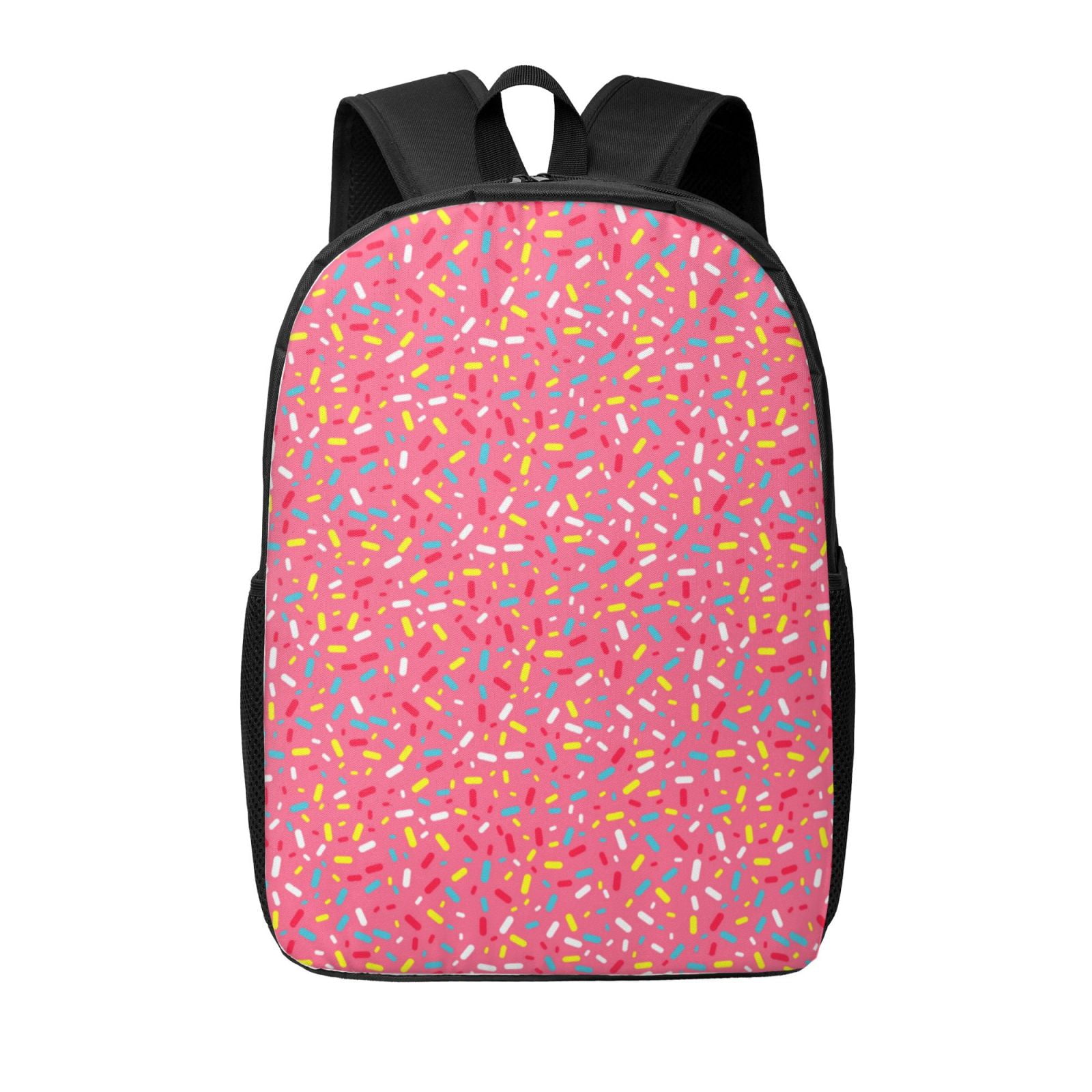 School Backpack for Women/Men - Colorful Sprinkles Donuts Lightweight ...