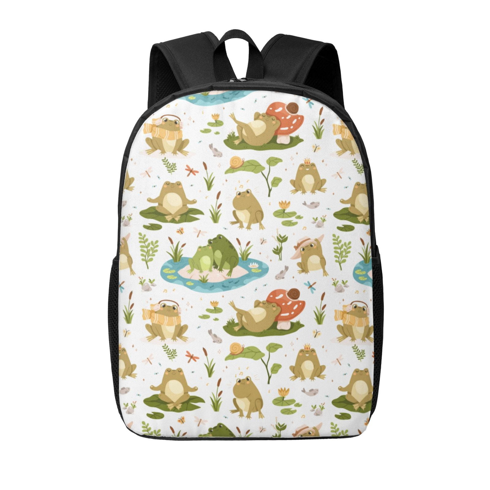 School Backpack for Women/Men - Cute Frog Lightweight Travel Bag School ...