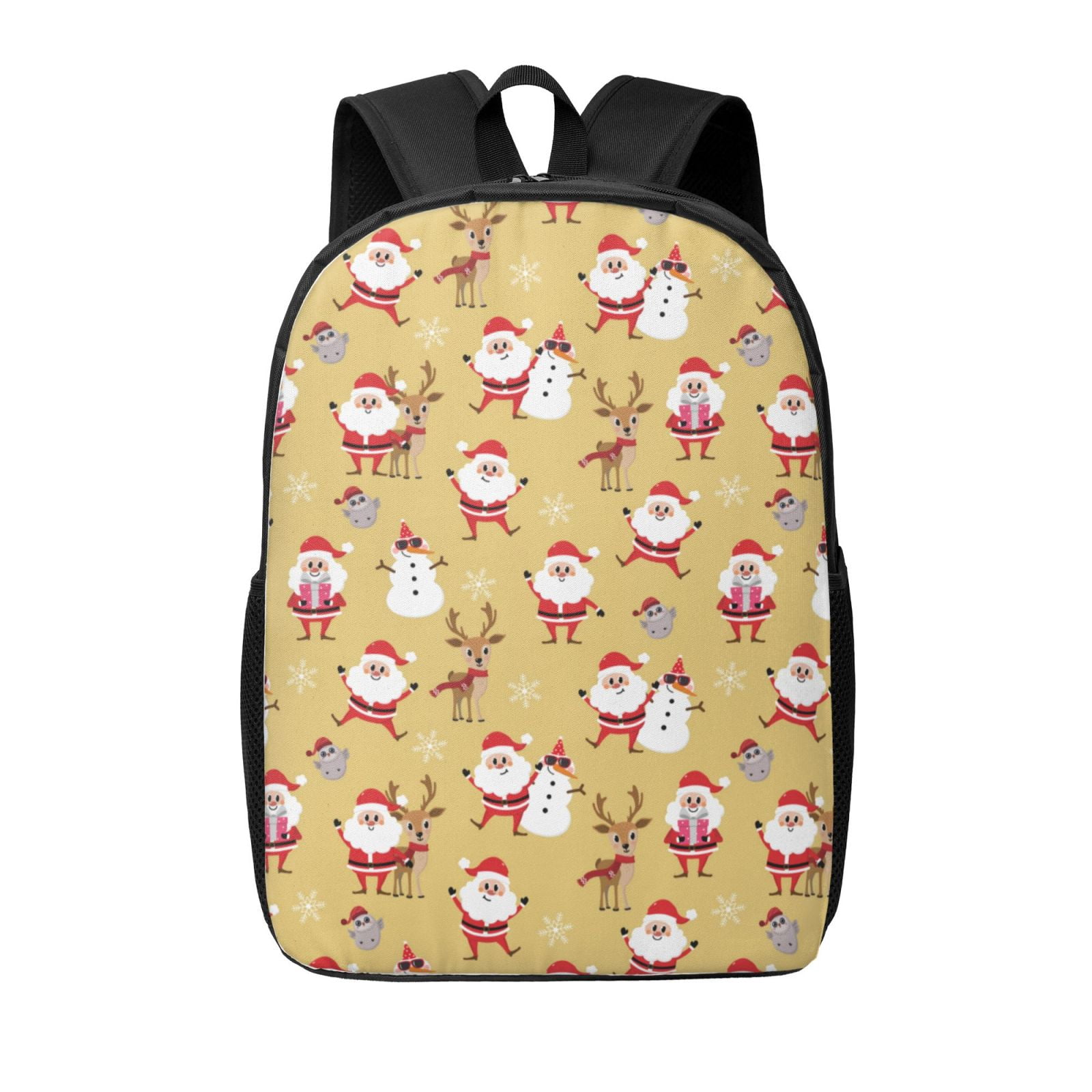 School Backpack for Women/Men - Cute Santa and Reindeer Lightweight ...