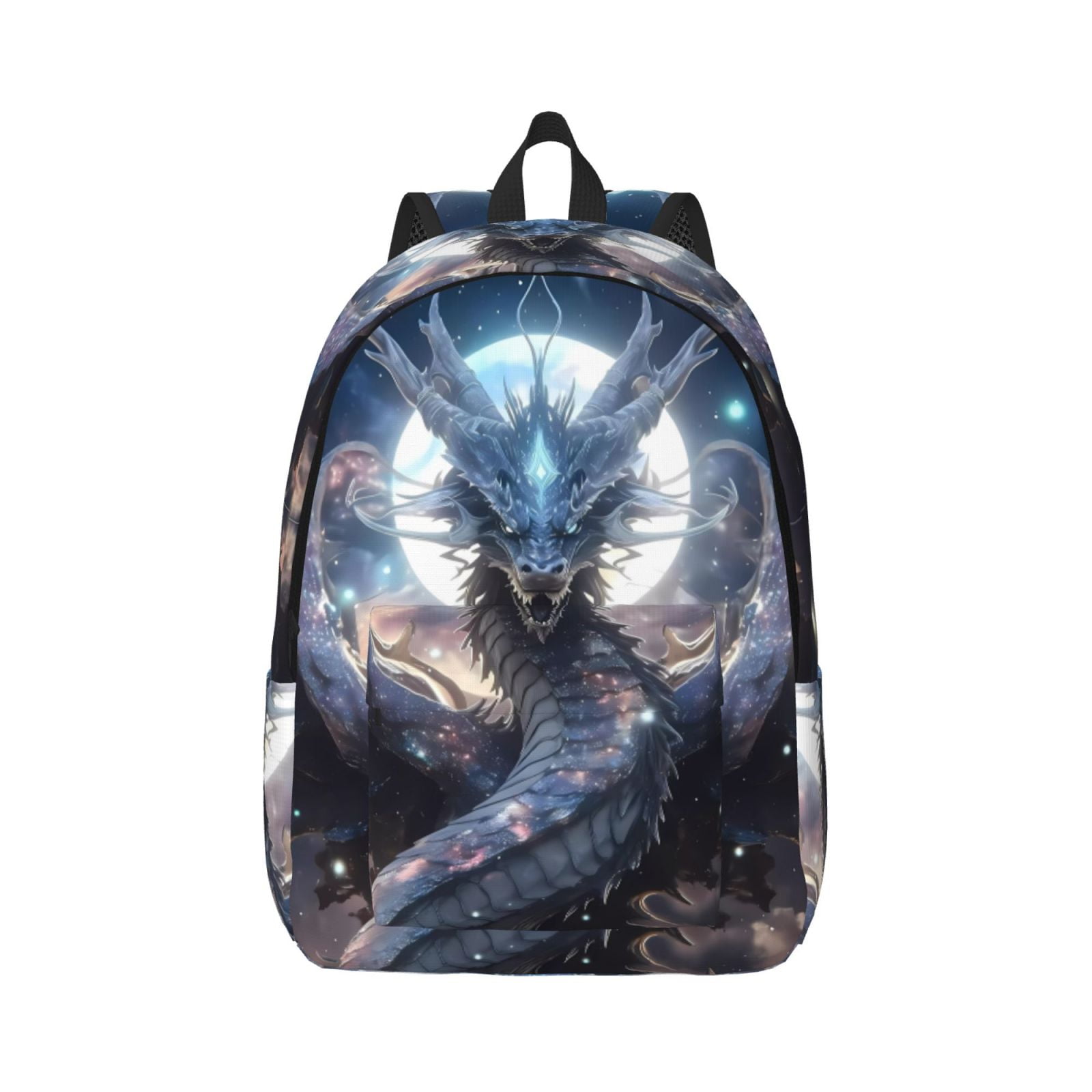 School Backpack for Women/Men - Dragon Colorful Moonlight Lightweight ...