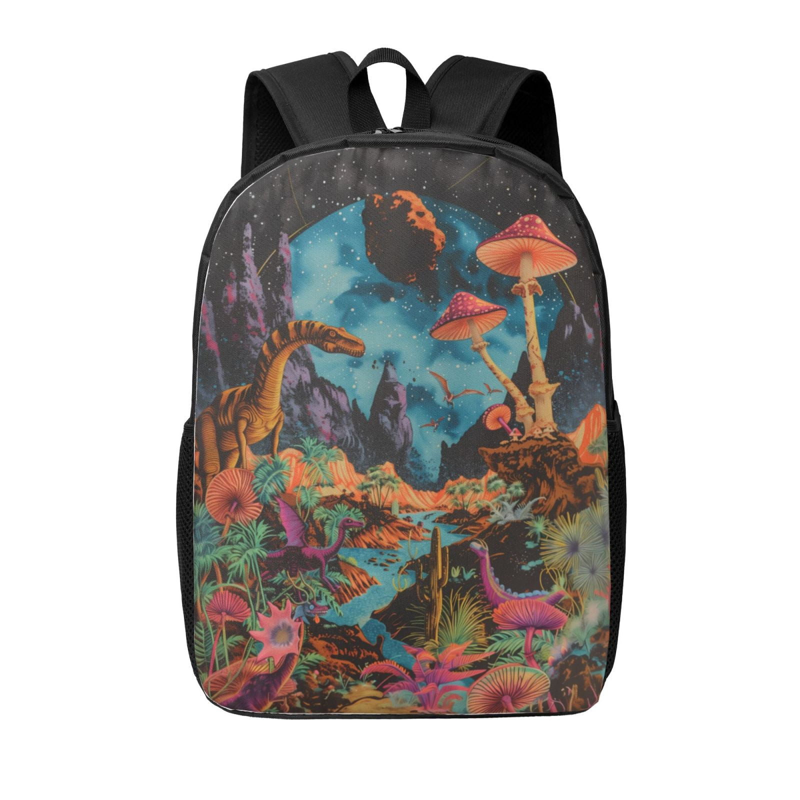 School Backpack for Women/Men - Galactic Jungle Dinosaurs Lightweight ...