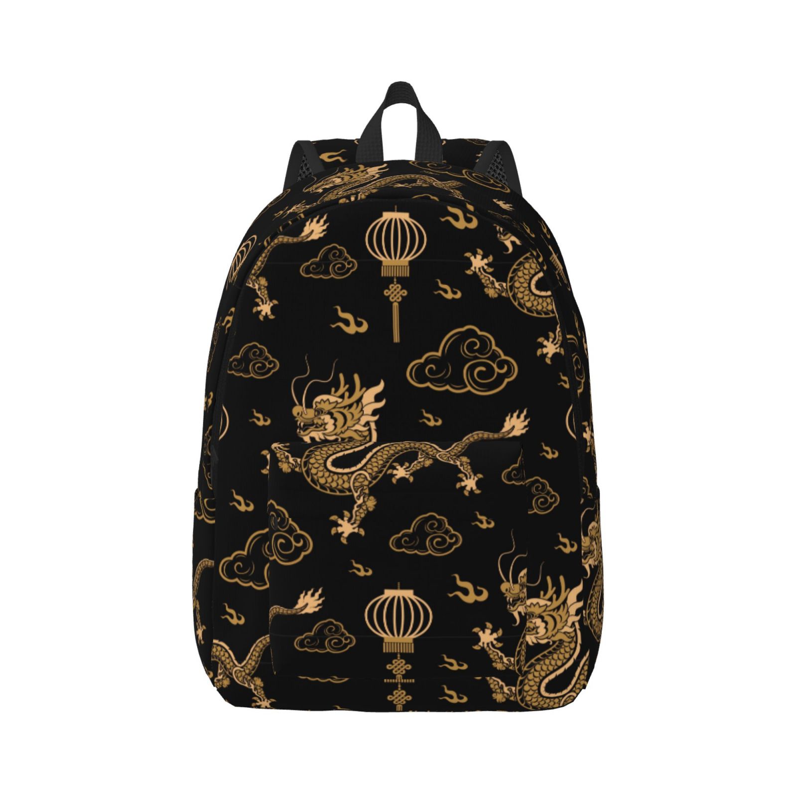 School Backpack for Women/Men - Golden Chinese Dragon Clouds ...