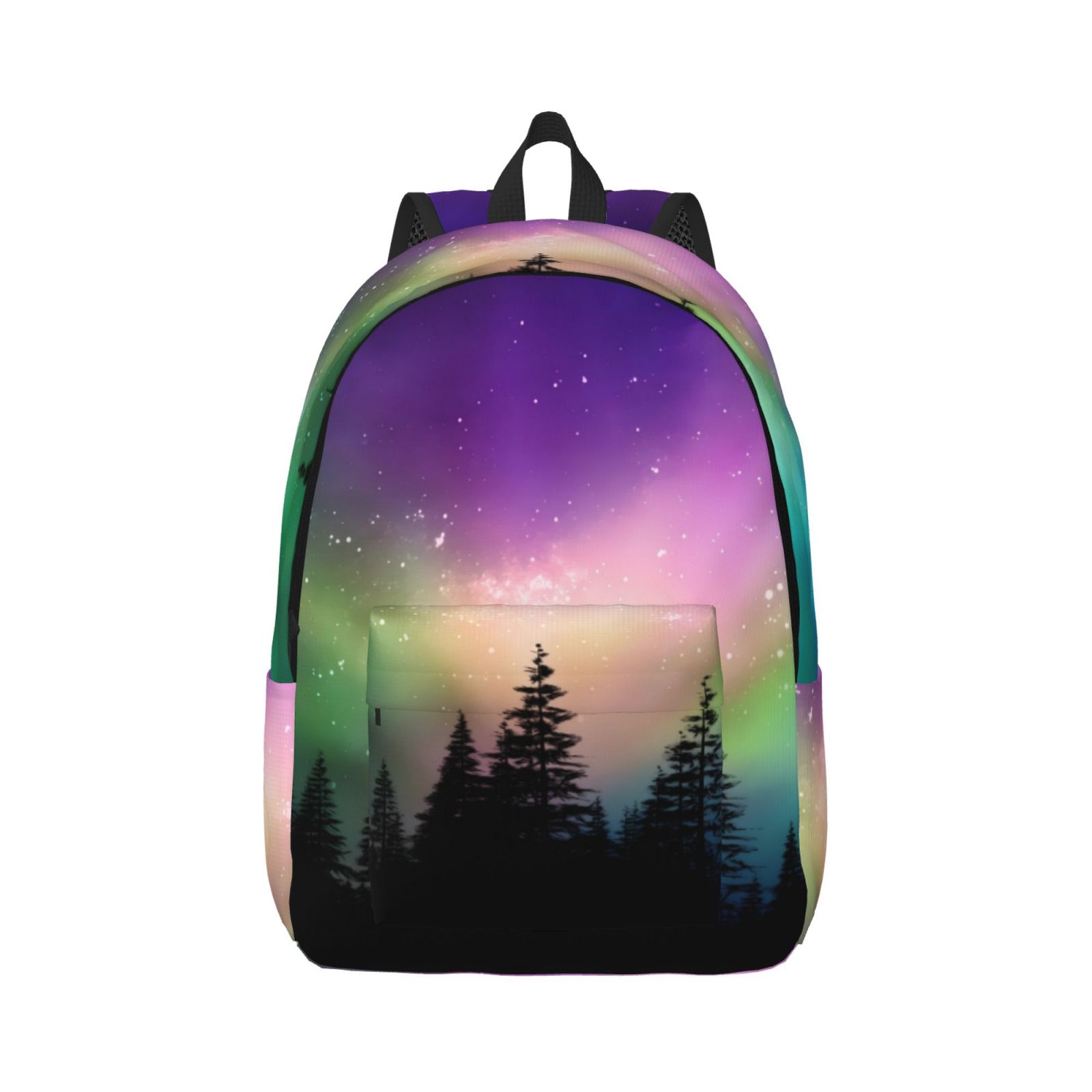 School Backpack for Women/Men - Northern Lights Lightweight Canvas ...