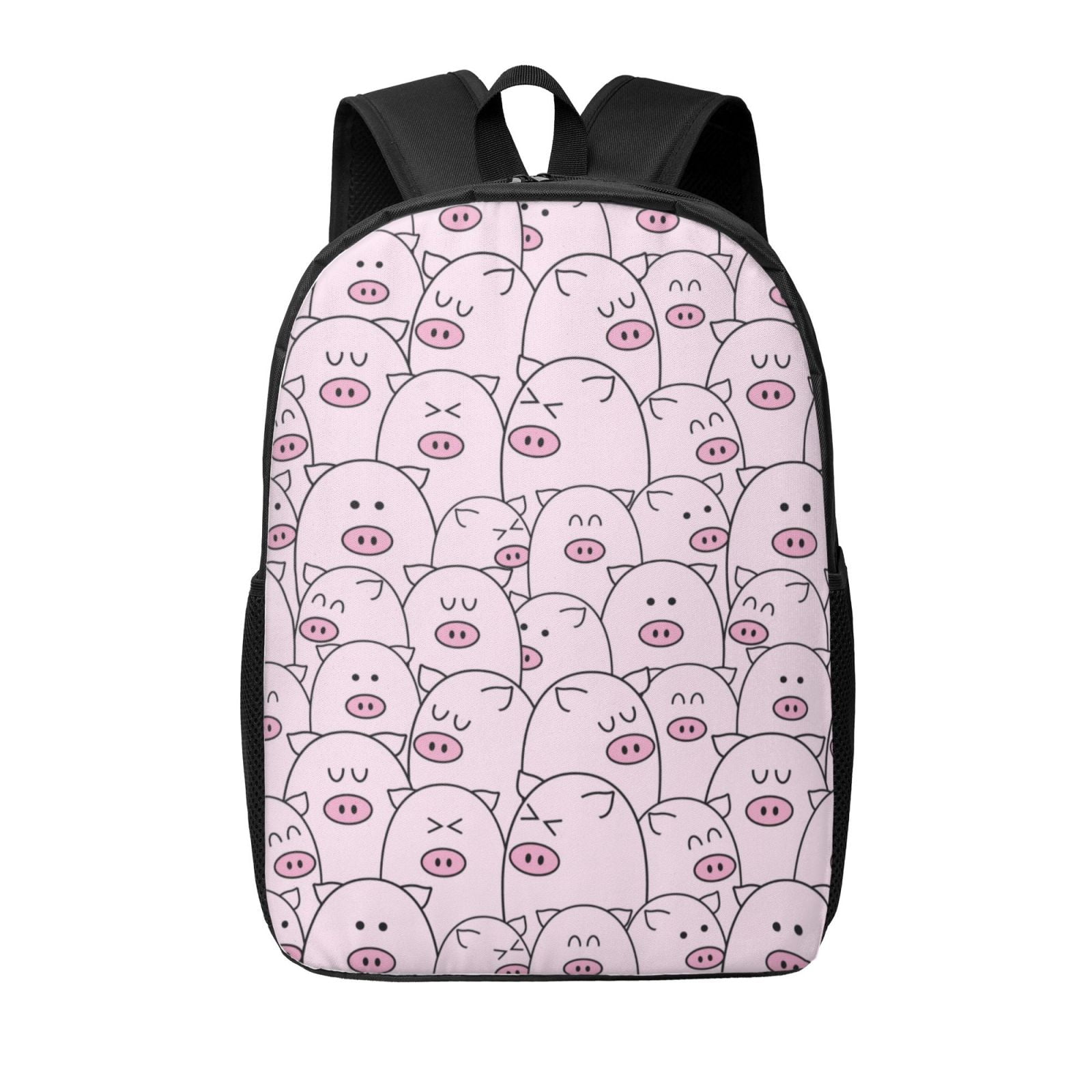 School Backpack for Women/Men - Pink Cute Pigs Lightweight Travel Bag ...