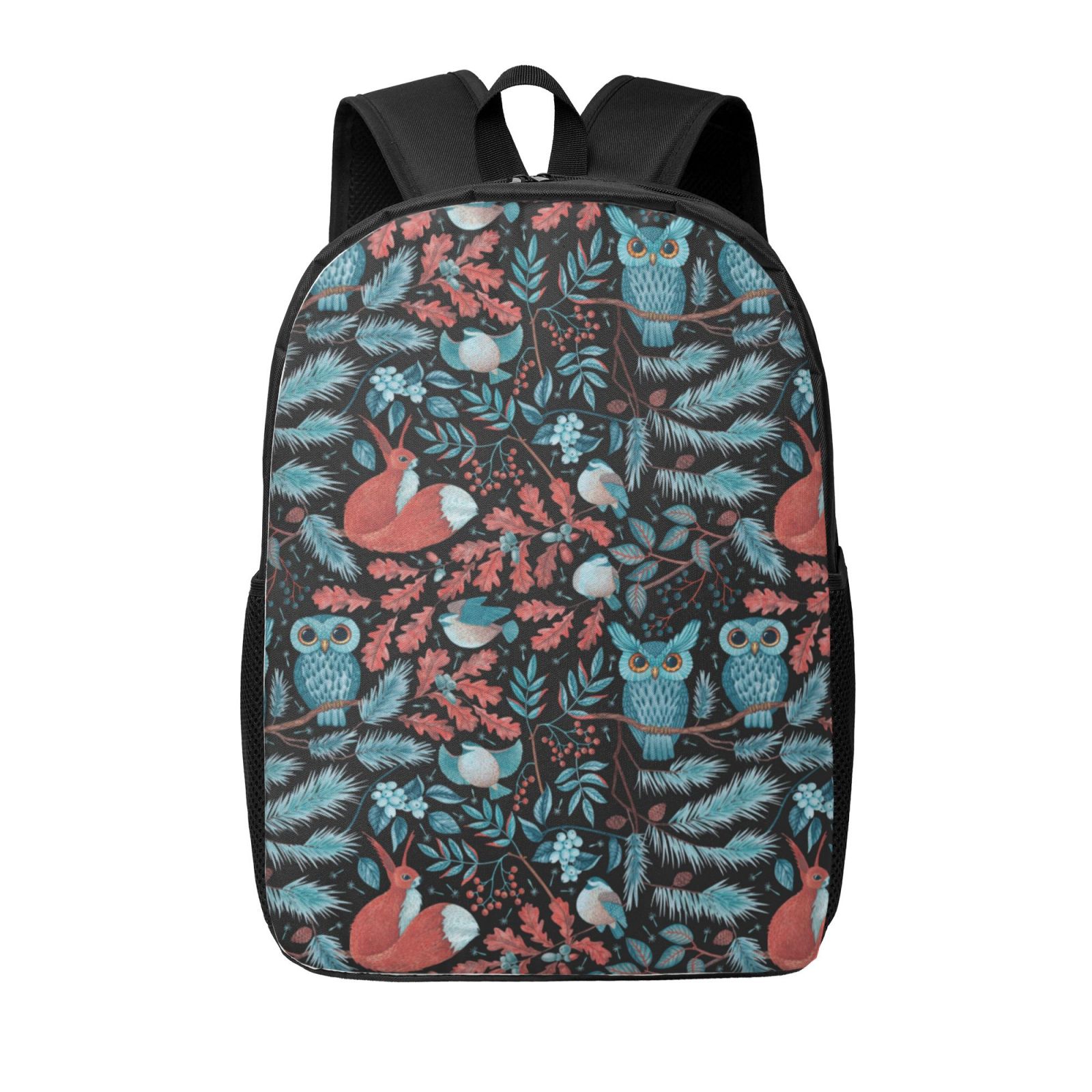 School Backpack for Women/Men - Squirrel Owl Autumn Maple Leaves ...