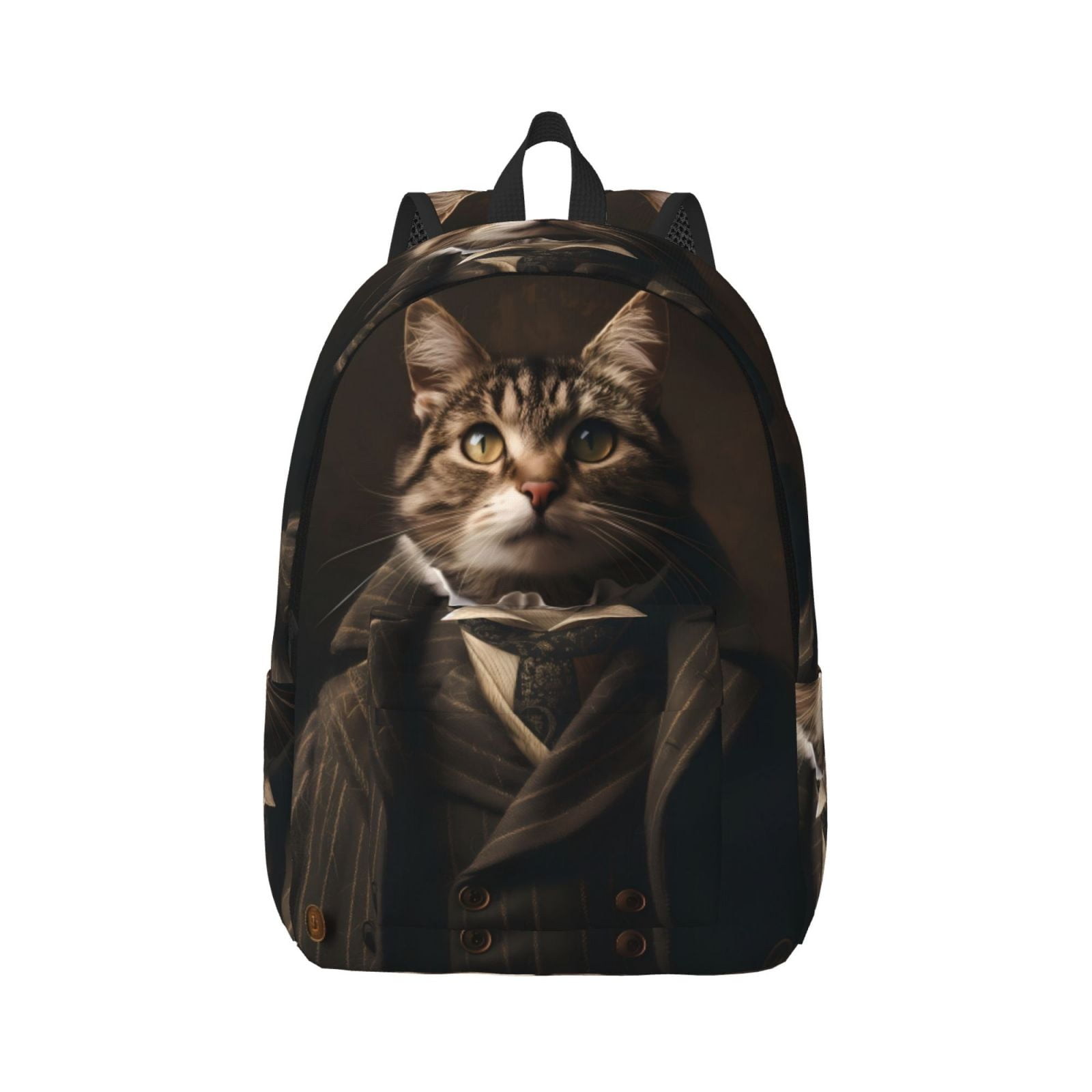 School Backpack for Women/Men - Victorian Gentle Cat Lightweight Canvas ...