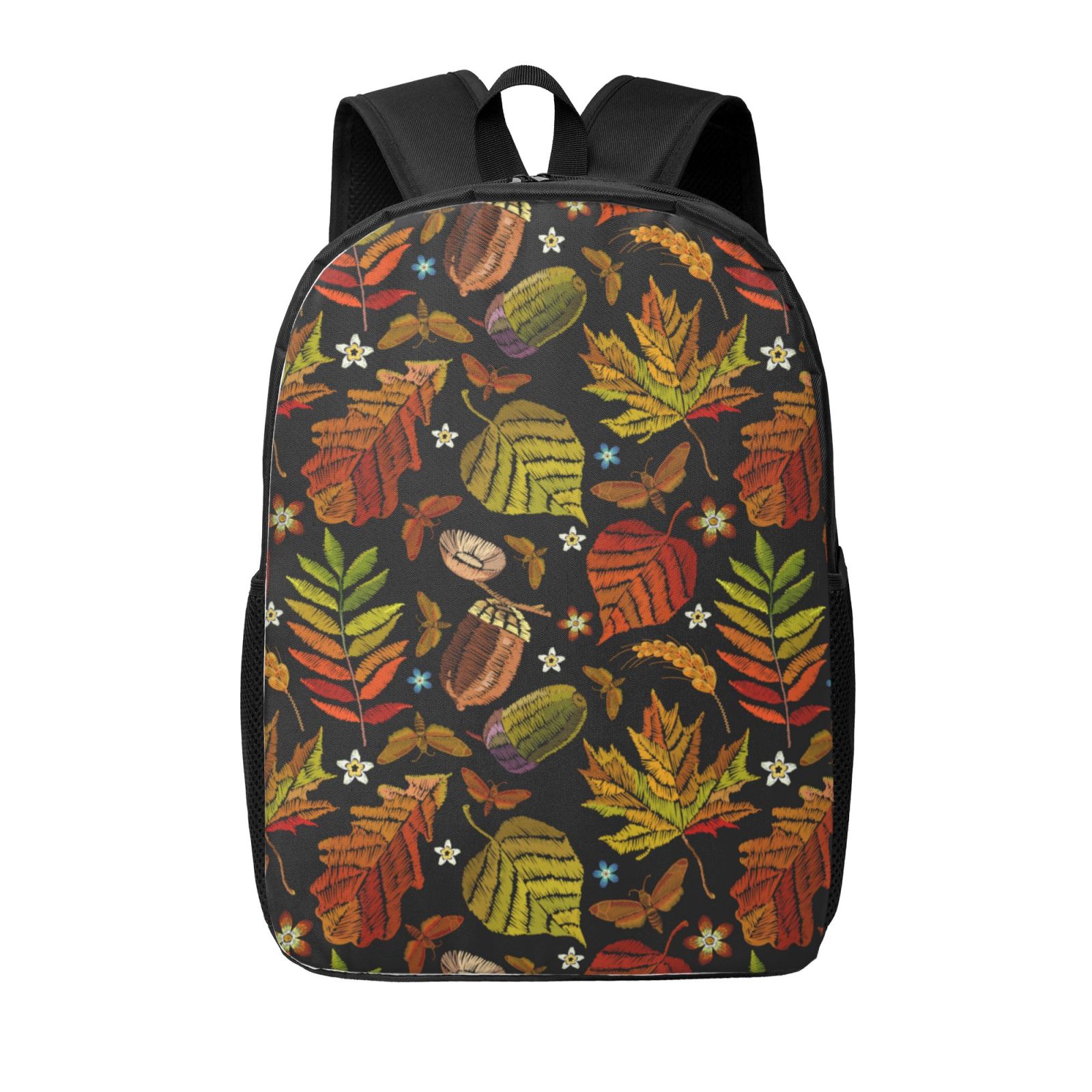 School Backpack for Women/Men - Vintage Autumn Plants Butterfly ...