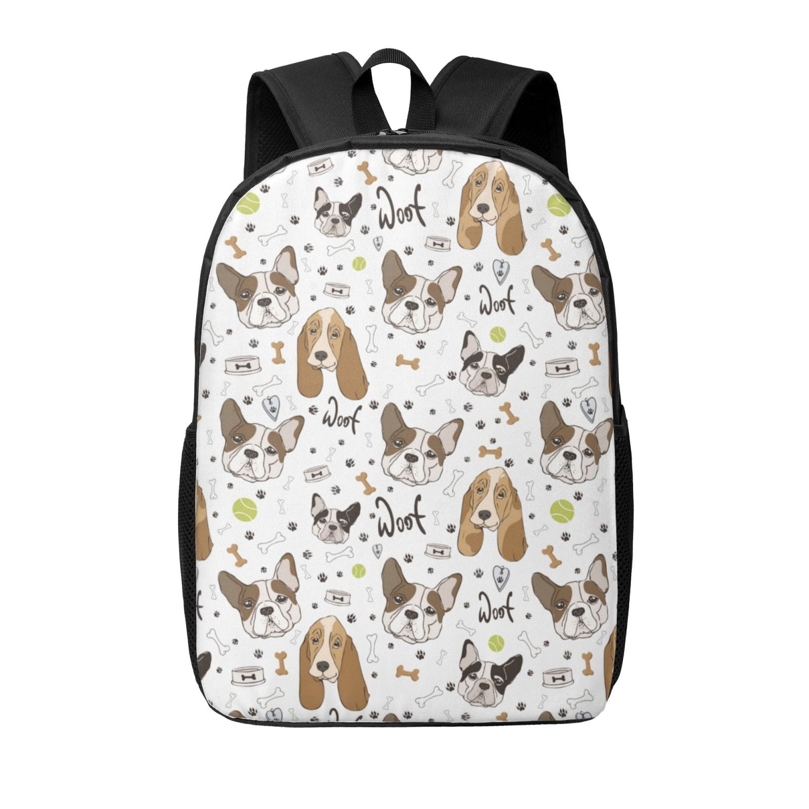 School Backpack for Women/Men - woof Cute Dog Puppy Lightweight Travel ...