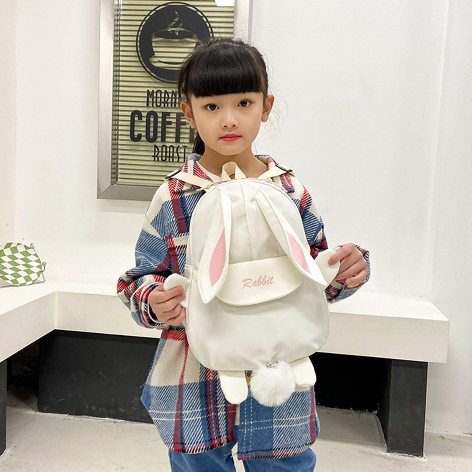 School Backpacks Cute Rabbit Ears Solidcolor Casual Bag Back To School ...