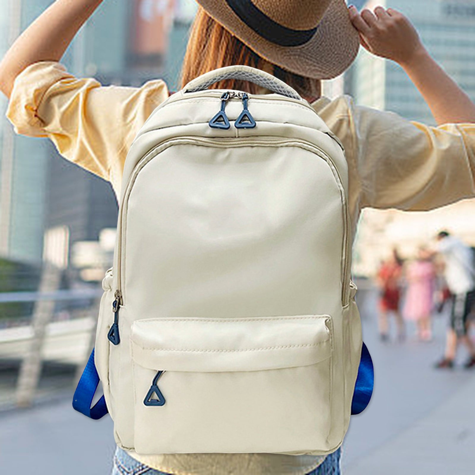 School Backpacks Solid Color 1 Pcs Stylish Work Business Large Capacity ...