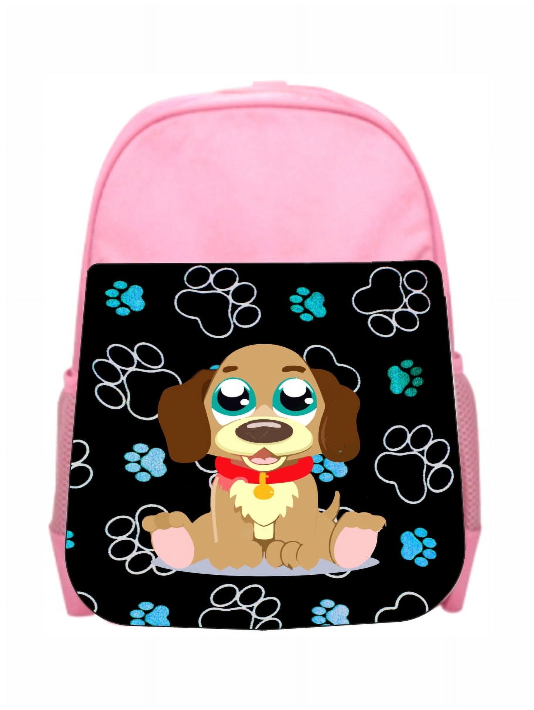 School Bag Dog Beagle Paws Girls Kids Pre-School Backpack - Pink ...