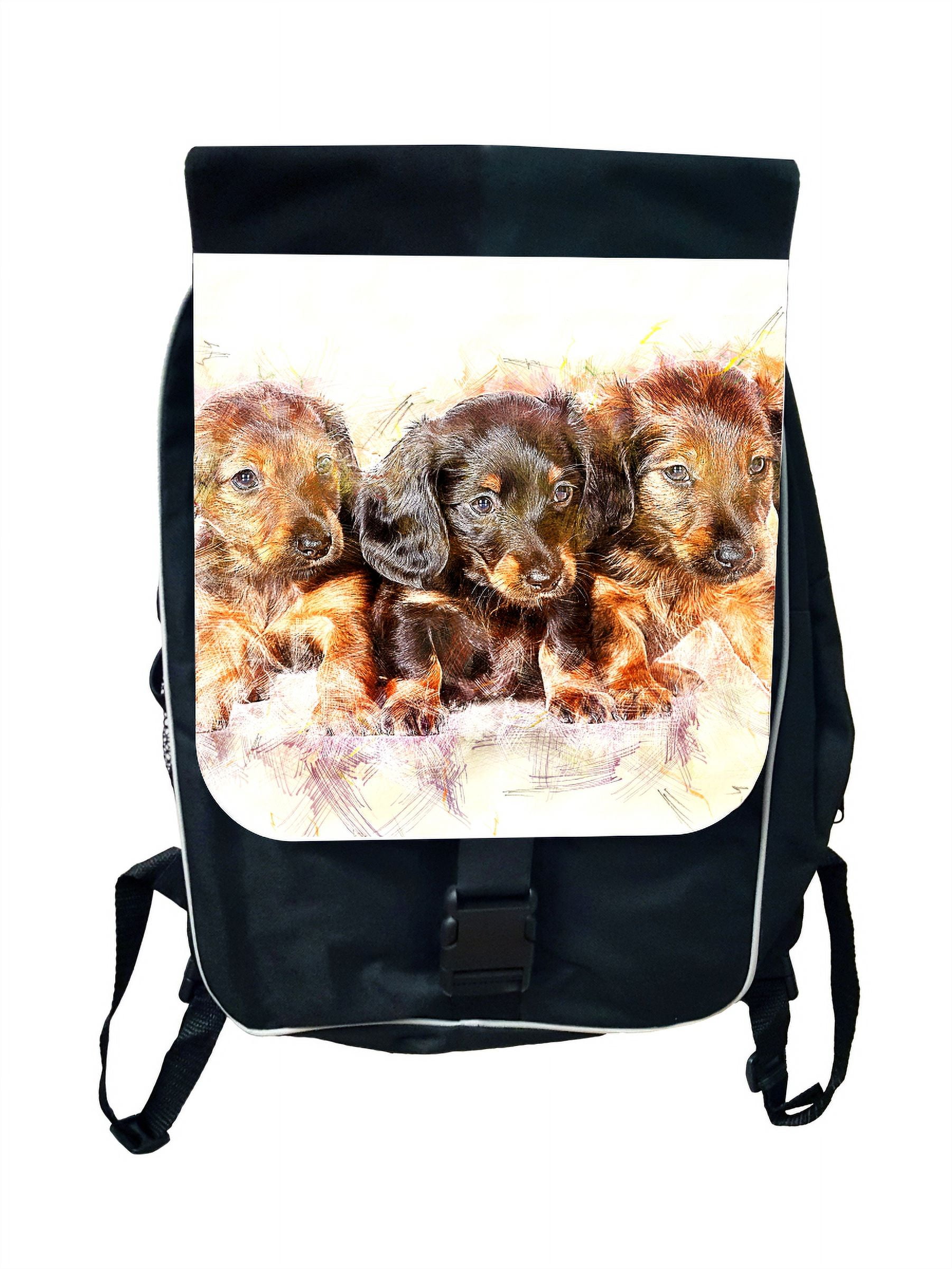 School Bag Dog Dachshund Puppies Large School Backpack - Walmart.com