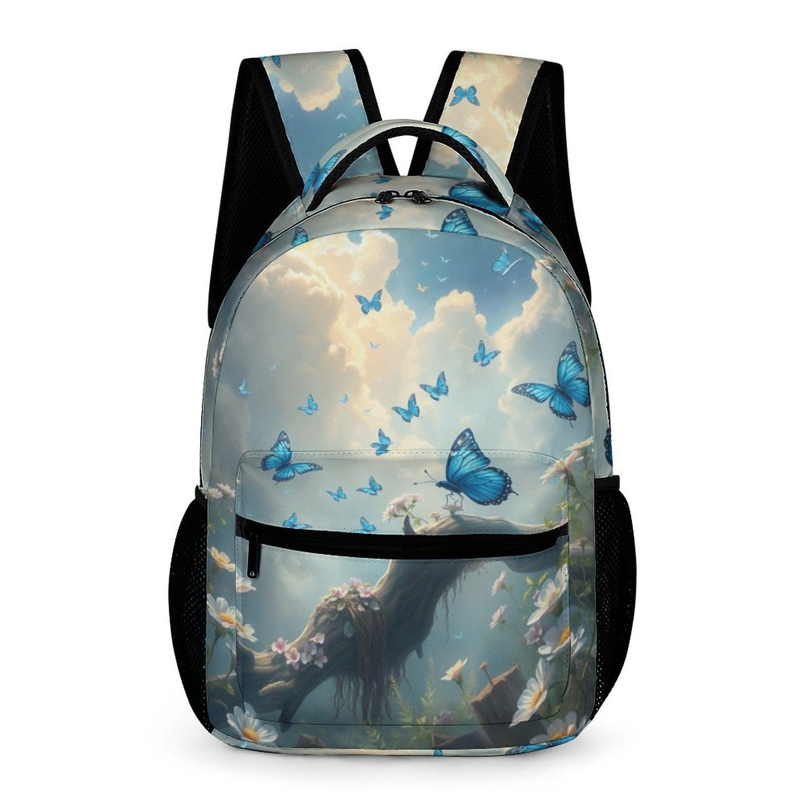 School Bags for Teenage Waterproof High School Backpack Women Blue ...