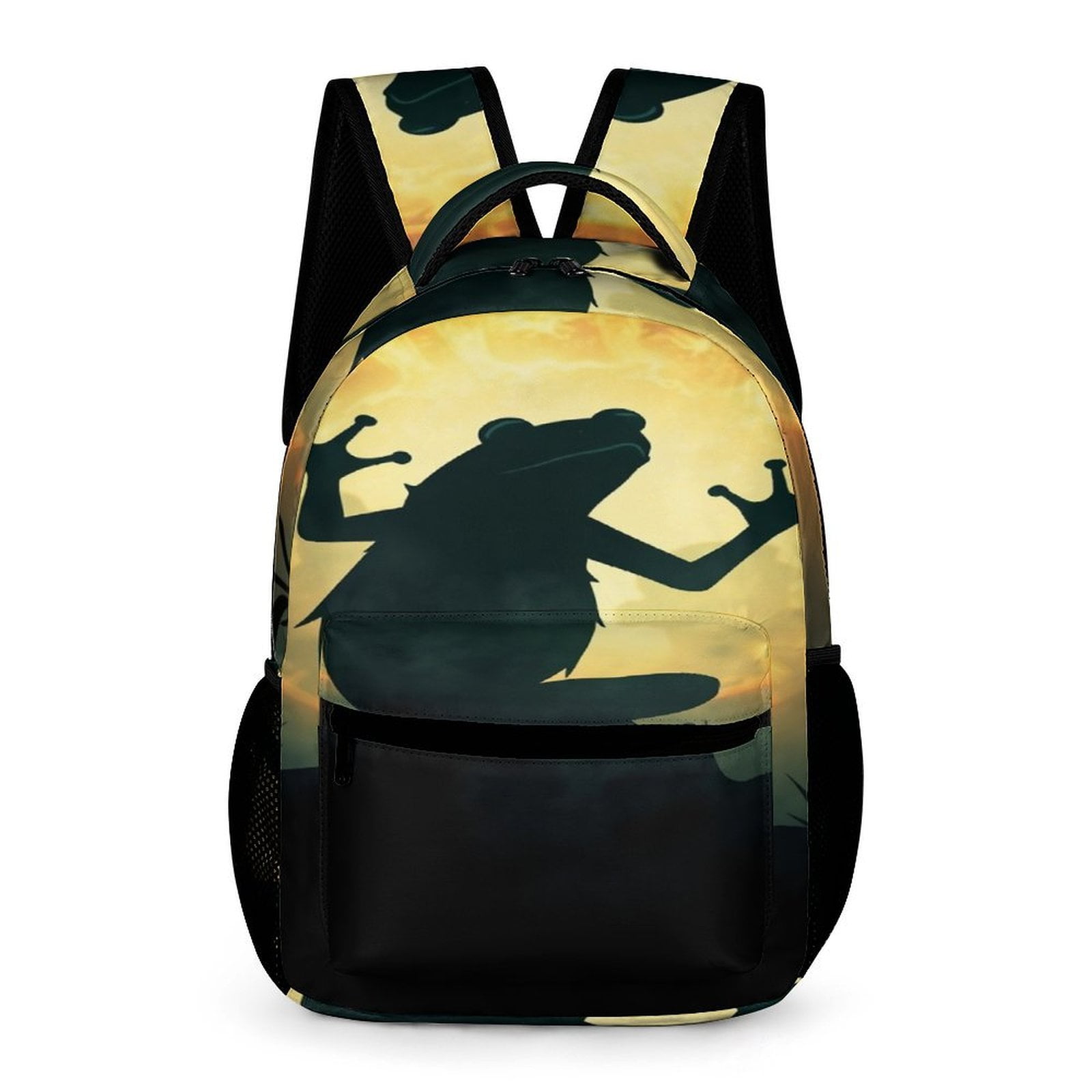 School Bags for Teenage Waterproof High School Backpack Women Frog Moon ...