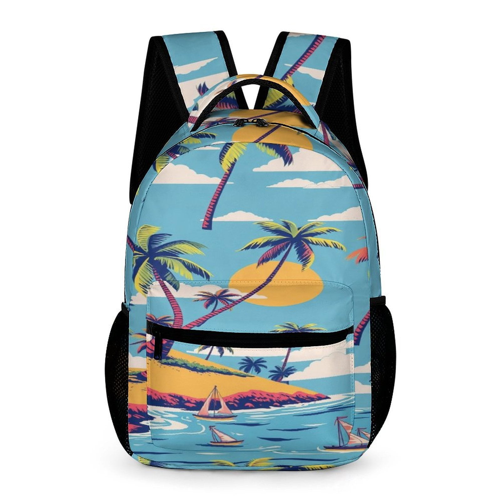School Bags for Teenage Waterproof High School Backpack Women Tropical ...