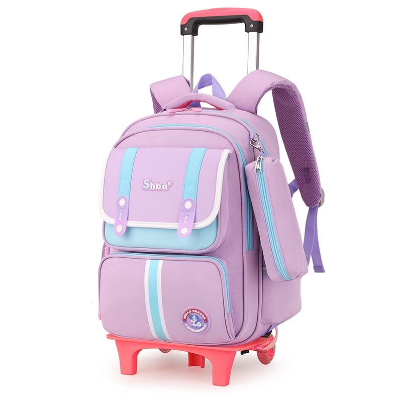 School Bags with wheels Rolling Backpack for boy Kids Student Wheeled ...