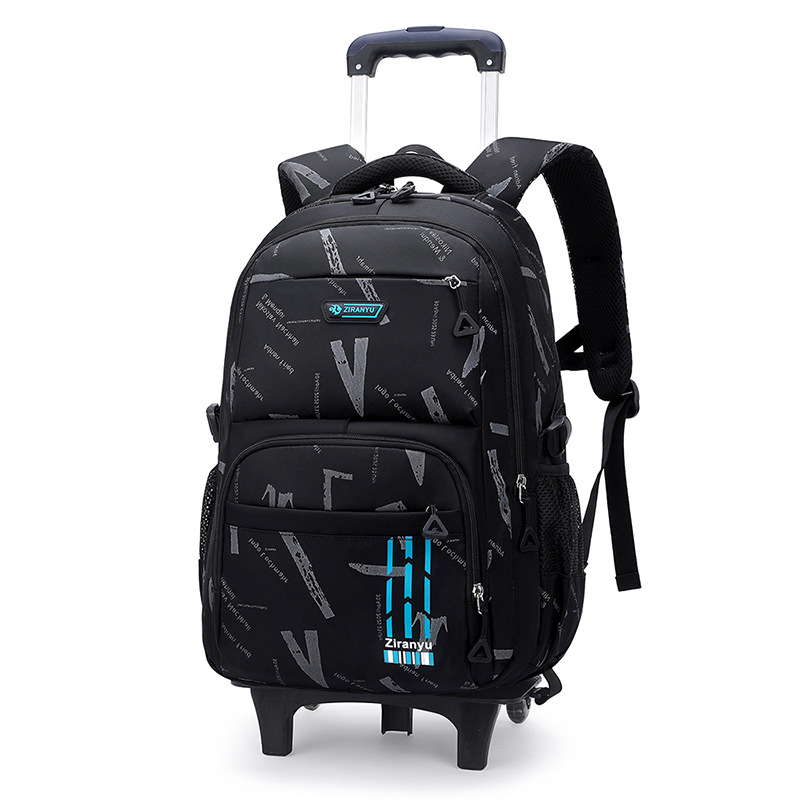 School Bags with wheels Rolling Backpack for boy Kids Student Wheeled ...