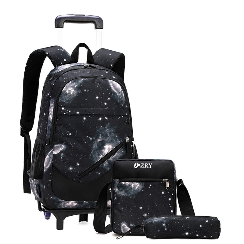 School Bags with wheels Rolling Backpack for boy Kids Student Wheeled ...