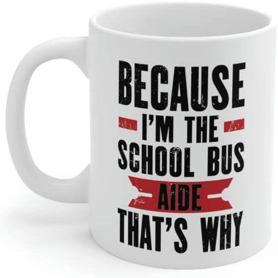 School Bus Aide Mug Bus Monitor Attendant Teacher Aide Assistant ...