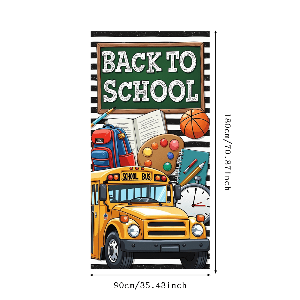 School Bus Back to School Decorative Banner Educational Theme for ...