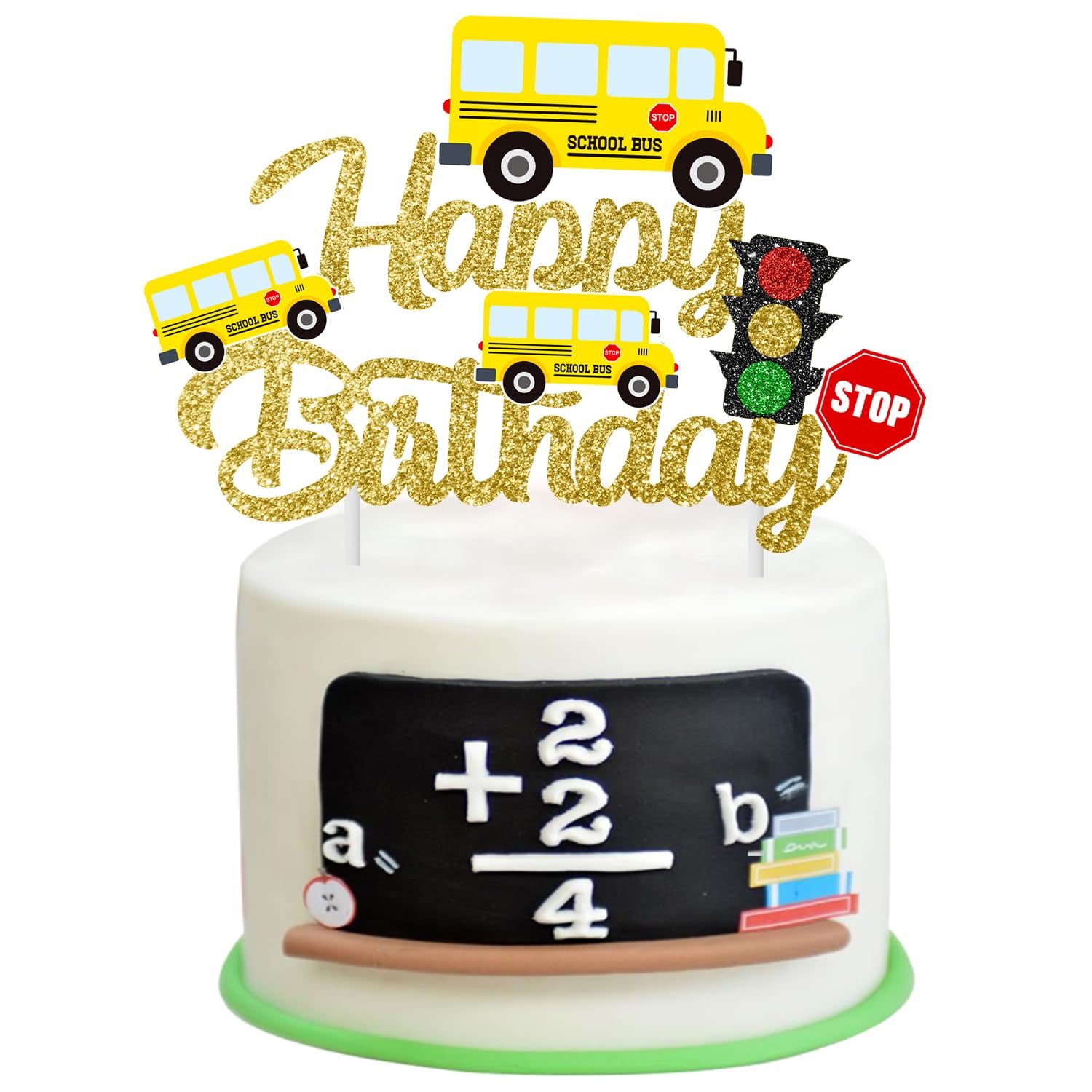 School Bus Birthday Cake Topper Back to MDH1School Party Cake ...