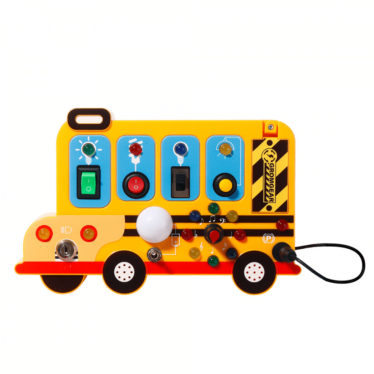 School Bus Busy Board with LED Lights Switches, Electronic Sensory ...
