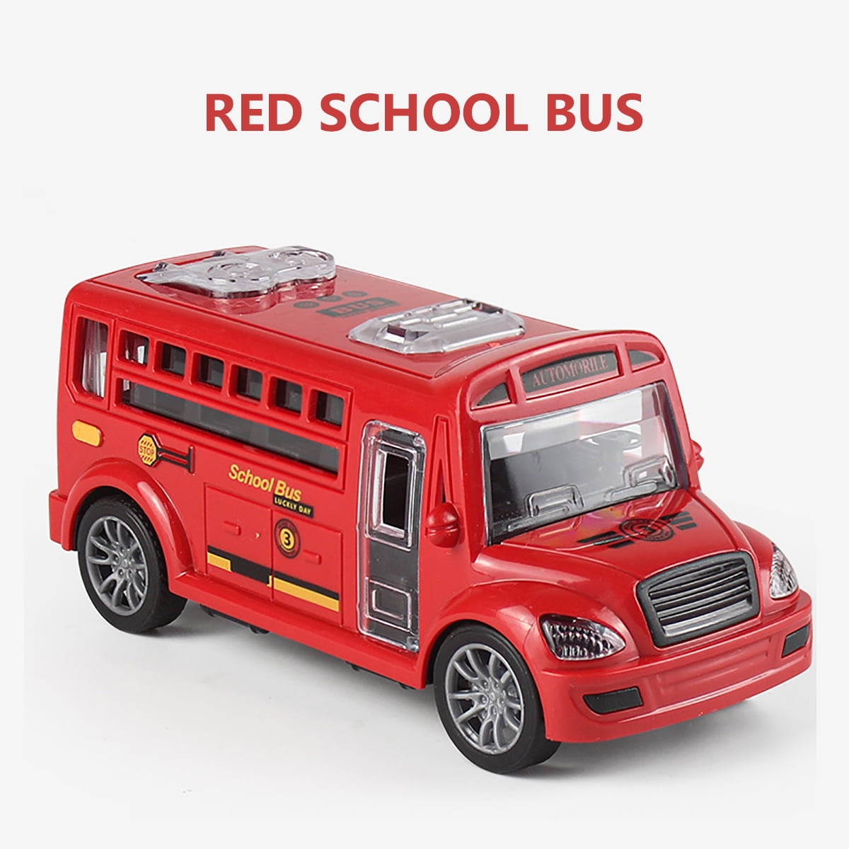 School Bus Children's Toys Cars Die Cast Plastic Little Vehicle With ...
