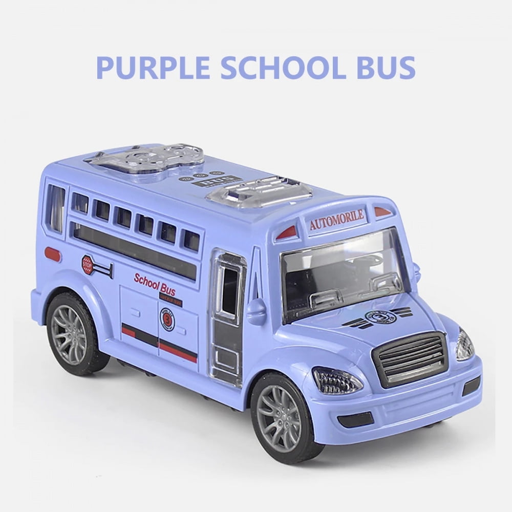 School Bus Children's Toys Cars Die Cast Plastic Little Vehicle With ...