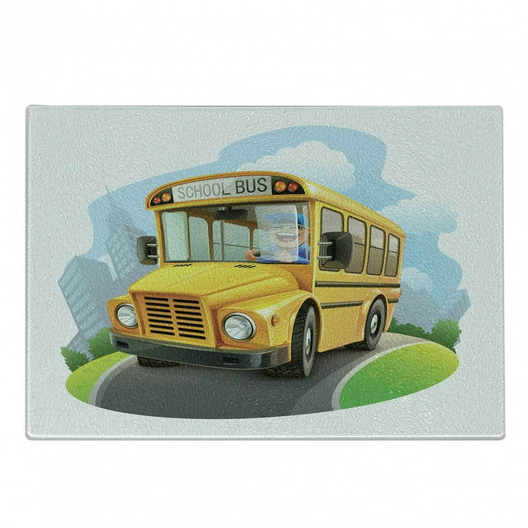 Cartoon School Bus Driver Jokes School Bus Pillow Sham, Bus Driver