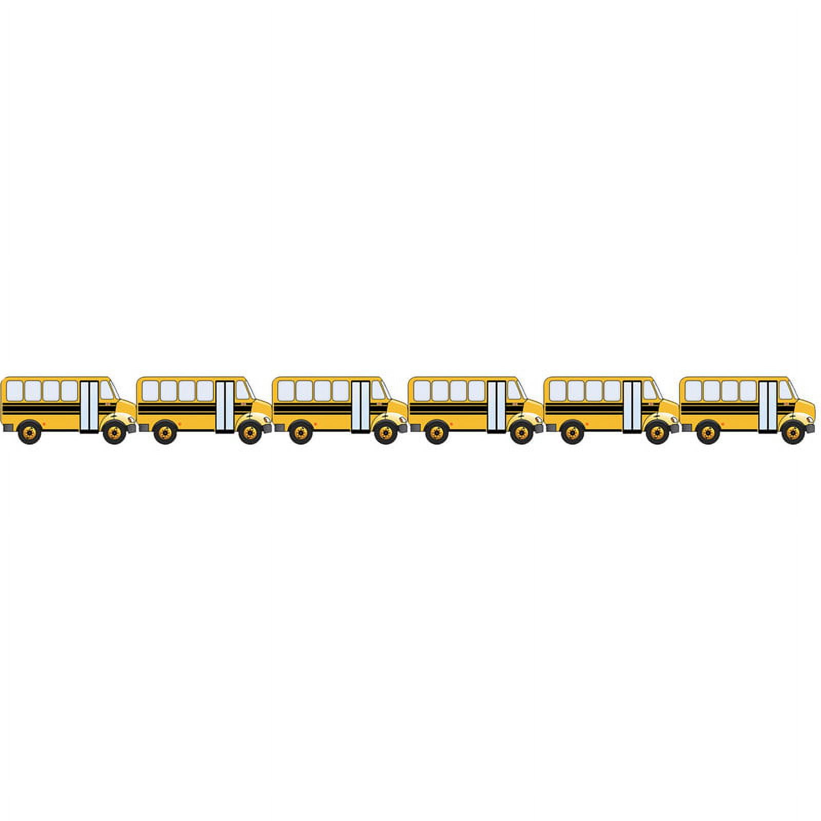 School Bus Die Cut Border, 12 Strips/36 Feet | Bundle of 10 Packs ...