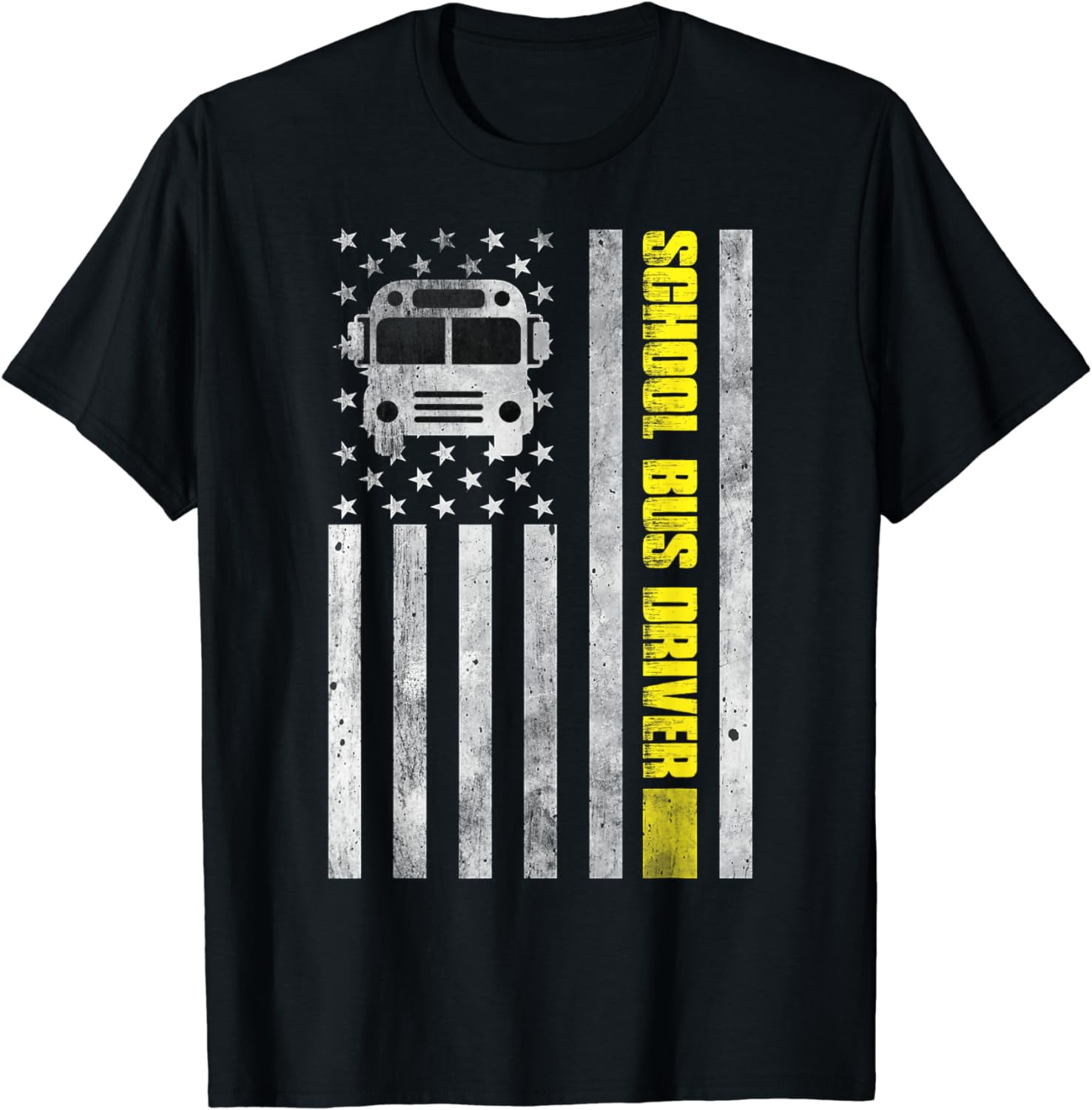 School Bus Driver American Flag Shirt, School Bus Driver T-Shirt ...